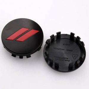 SRT | Accessories | New 63mm 4 Pcs Black Red Srt Wheel Center Caps ...